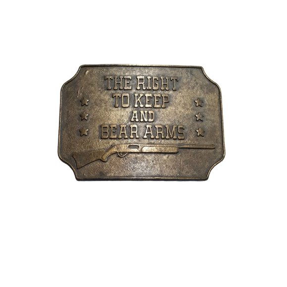 Unbranded | Accessories | Vintage Brass Belt Buckle 2nd Amendment Right ...